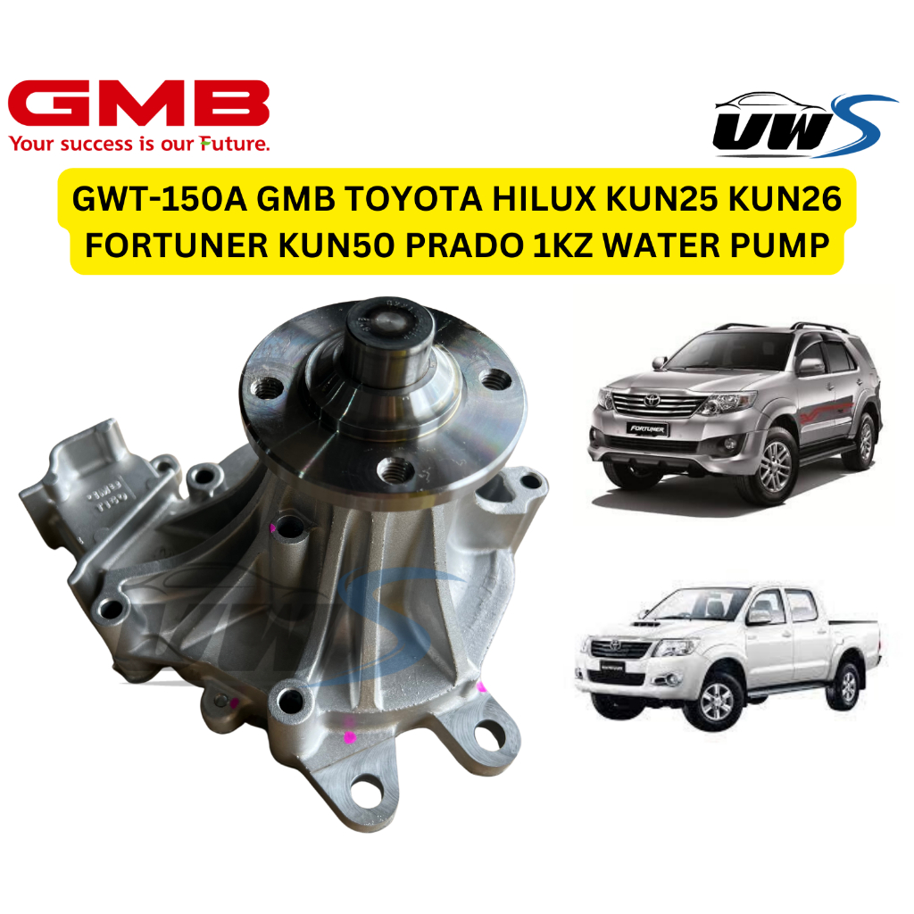 GWT-150A GMB TOYOTA HILUX KUN25 KUN26 FORTUNER KUN50 PRADO 1KZ WATER ...