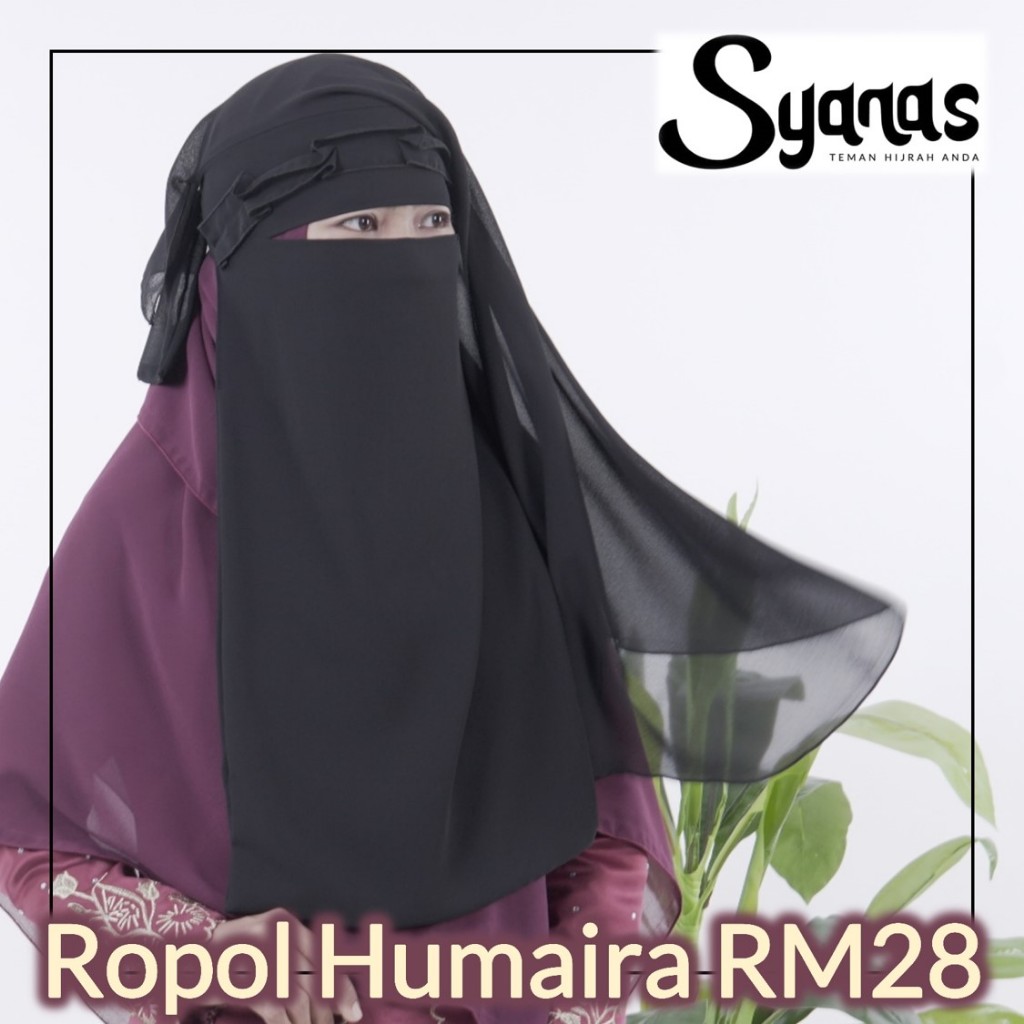 NIQAB HUMAIRA CROWN NINJA 2 LAYER SEDERHANA BY SYANAS TEMAN HIJRAH ANAD ...