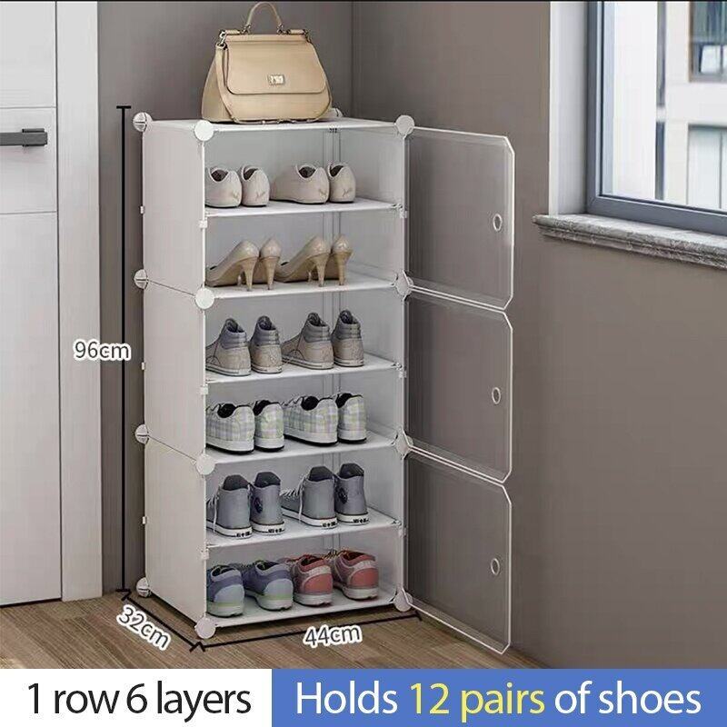 Shoe Rack Cabinet With Door Rak almari kasut Plastic Shoes Rack Shelf ...