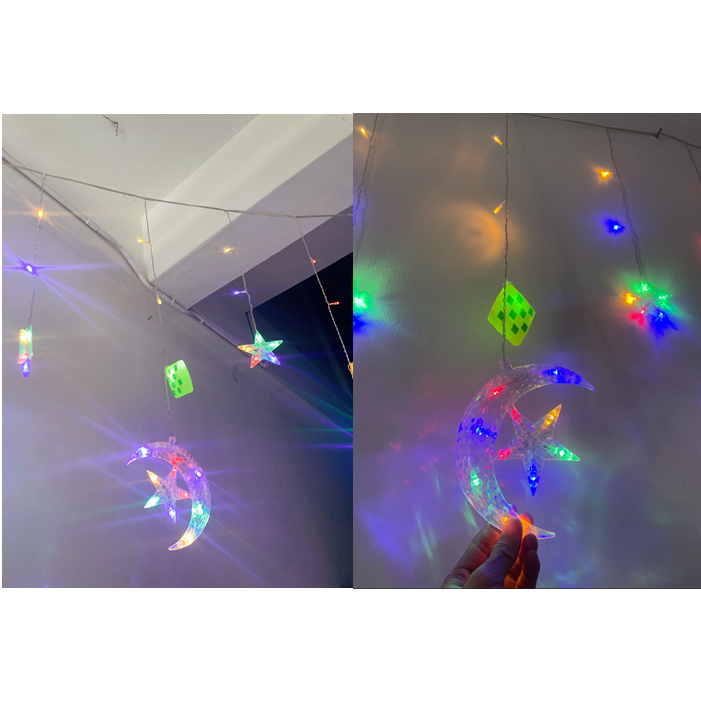 Lampu Bulan Bintang Ketupat Hari Raya Aidilfitri Raya Light LED Lampu ...