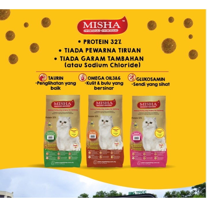 MISHA CAT FOOD 1KG (REPACKING) MAKANAN KUCING TANPA GARAM | Shopee Malaysia