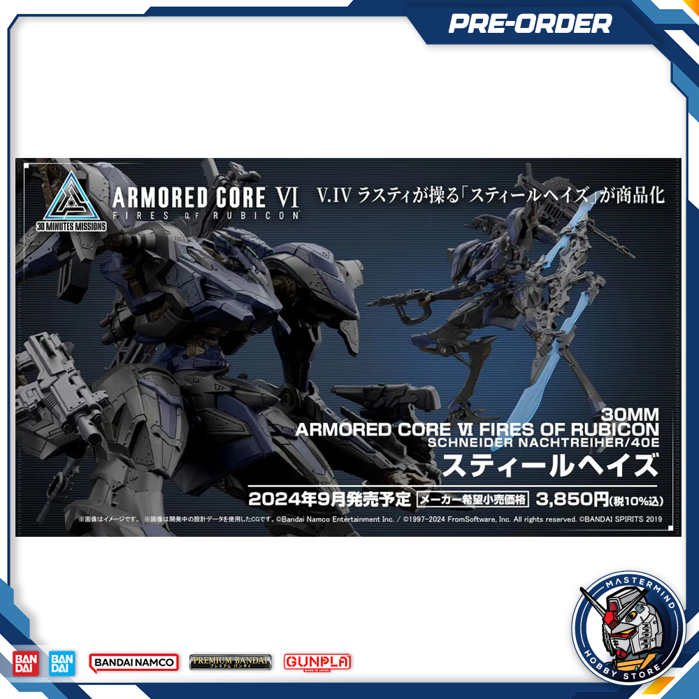 (Read Description) BANDAI 30MM Armored Core VI Fires of Rubicon Schneider Nachtreiher/40E | 30 ...