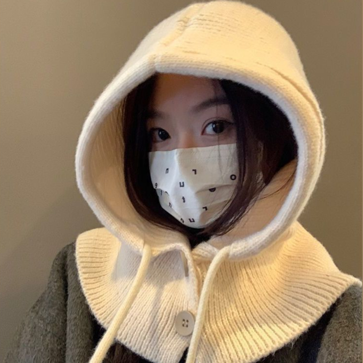 Ready Stock - Korean Style Balaclava Hat Women Winter Wool Knitted Hat ...