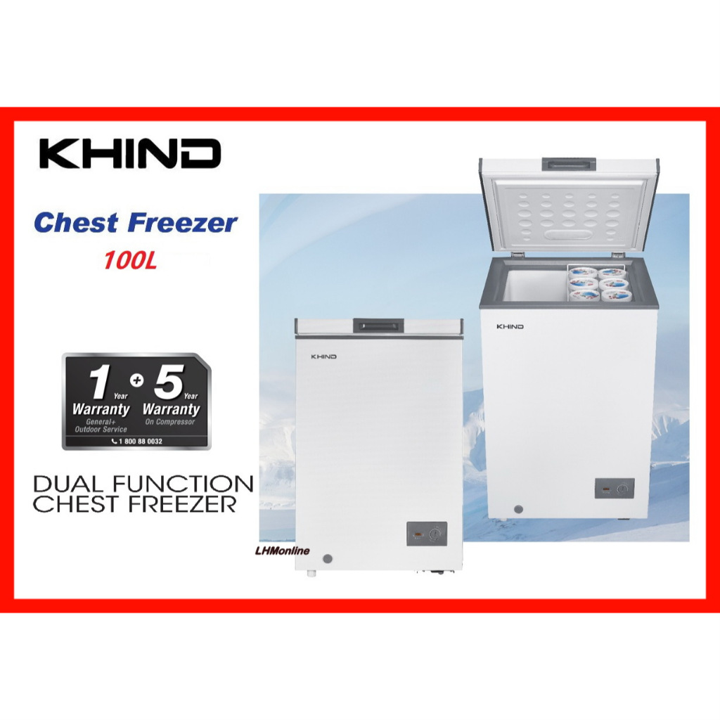 KHIND / MIDEA HITEC FREEZER CHEST FREESER PETI BEKU 100L 142L 160L 198L ...