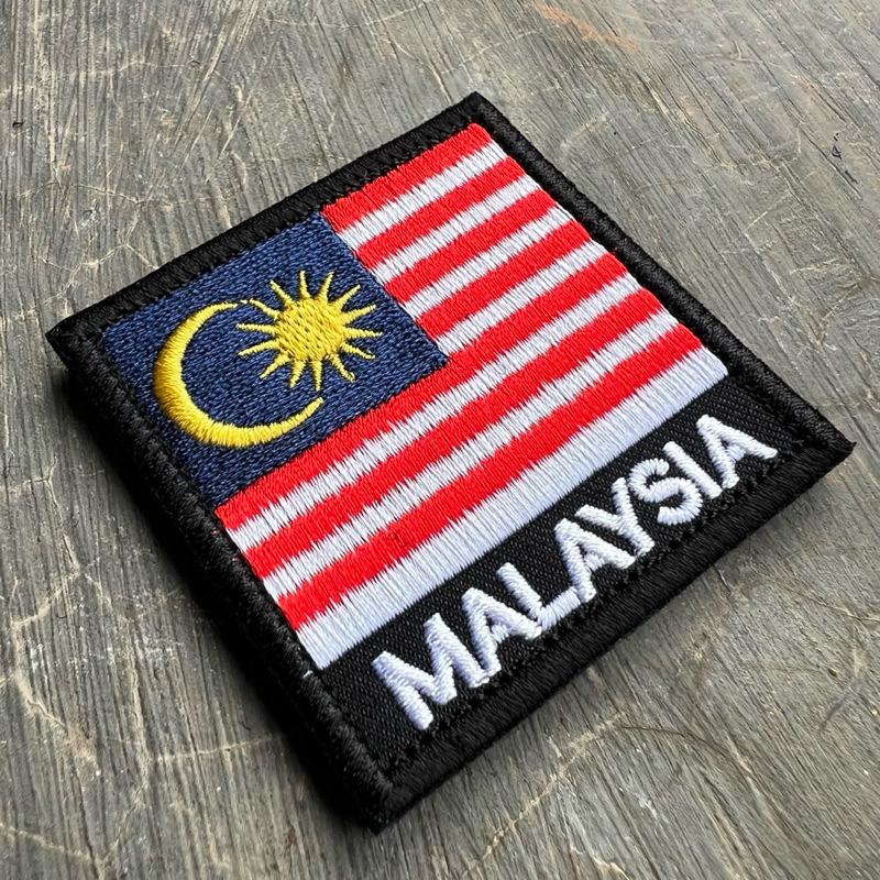 Flag Malaysia 6x6cm embroidered | Shopee Malaysia