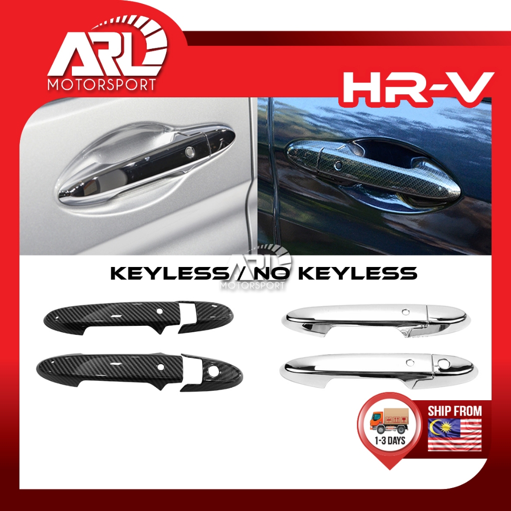 Honda HRV HR-V Vezel RU T7A Chrome Carbon Handle Fiber Design Door ...
