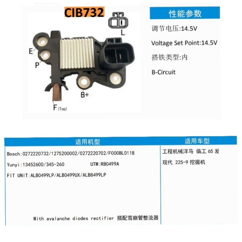 (CIB732) Regulator Alternator Hyundai Atos I10 bosch type (X, L ...