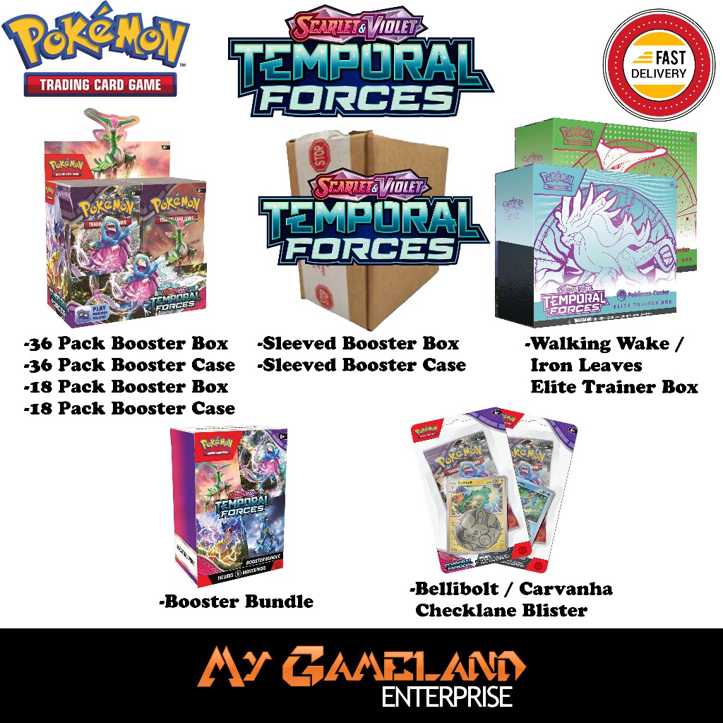 Pokemon SV 05 | SV05 Temporal Forces Sleeved Booster Box | Bundle / Elite Trainer Box (BRAND NEW ...