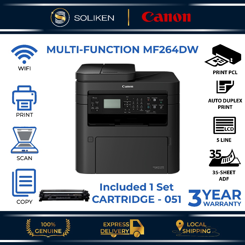 Canon imageCLASS MF264dw II Printer, Monochrome Multifunction | Shopee ...