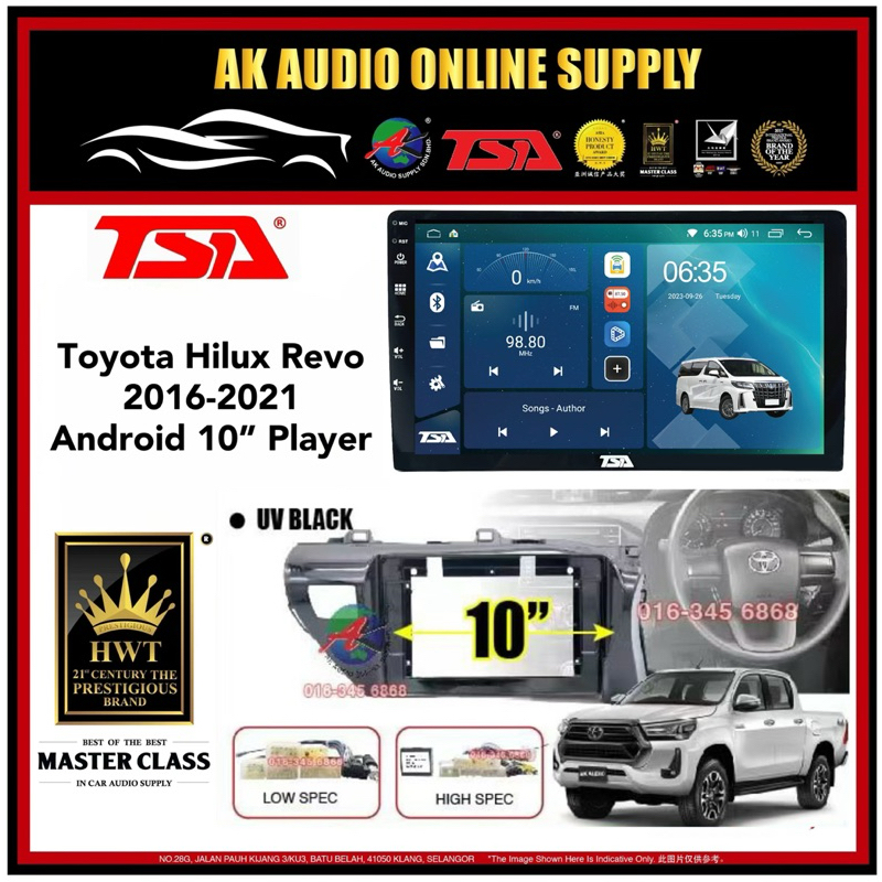 818 2+32GB TSA Toyota Hilux Revo 2016 - 2021 Android 10'' inch DSP/QLED ...