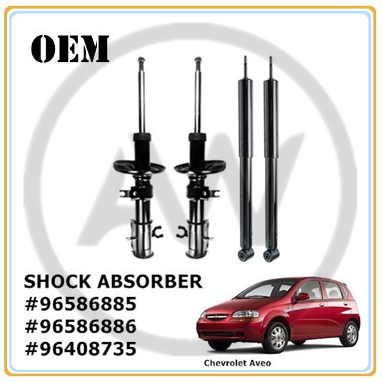 Chevrolet Aveo 2002-2011 Front Rear Shock Absorber (Gas) [1 Pair (LH+RH ...