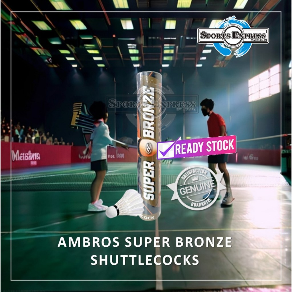 Ambros Shuttlecock Super Bronze Bola Bulu Tangkis [100% Authentic ...