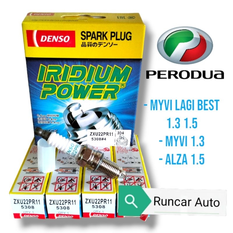 Perodua 4pcs set iridium spark plug ixu22 myvi 1.3/myvi lagi best 1.3 1 ...