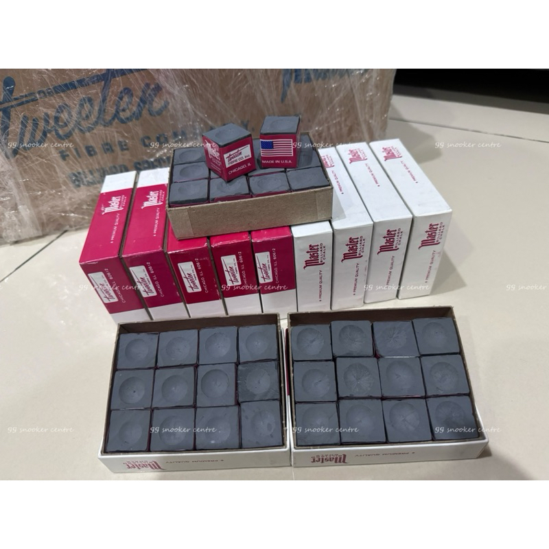 💯𝗨𝗦 𝗜𝗠𝗣𝗢𝗥𝗧𝗘𝗗 𝗢𝗥𝗜𝗚𝗜𝗡𝗔𝗟 𝗧𝗪𝗘𝗘𝗧𝗘𝗡 𝗠𝗔𝗦𝗧𝗘𝗥 Snooker Cue Chalk (𝟭𝟮pcs/box ...
