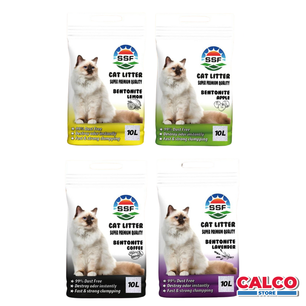 10 Liter SSF Cat Litter Bentonite Pasir Kucing Bentonit Lemon / Apple ...
