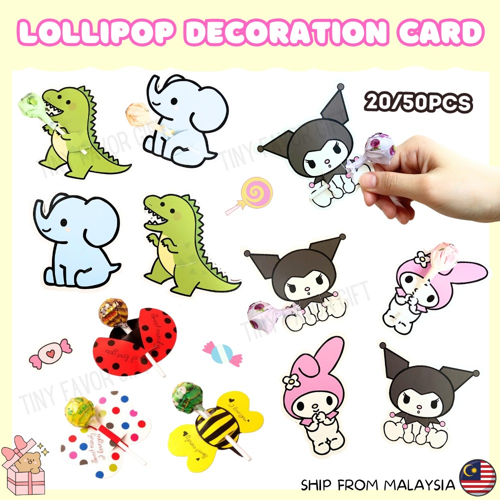 20/50ocs Lollipop card decoration card holder party door gifts for kids ...