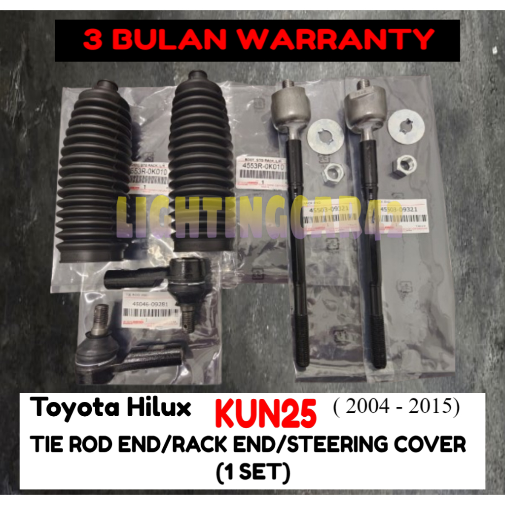 (Toyota)Tie Rod End/Rack End/Steering Boot Cover -TOYOTA HILUX KUN25 ...