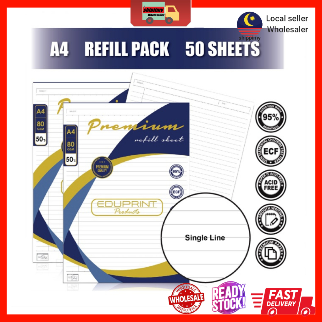 [REFILL PACK] EDU Paper Examination Sheet Exam Paper A4 Size 80GSM ...