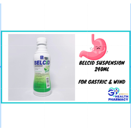 BELCID SUSPENSION Antacid Antiflatulence Gastric 240ML (EXP : 06/2027 ...