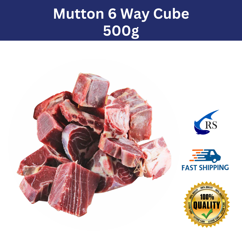 Premium Quality Mutton 6 Way Cube (500g) Lamb Cube With Bone Daging ...
