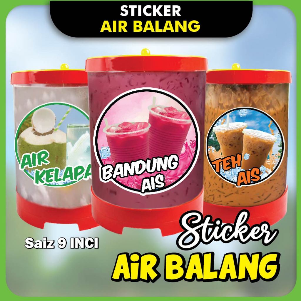 Sticker Balang Air Waterproof Design Bulat / CP82 | Shopee Malaysia