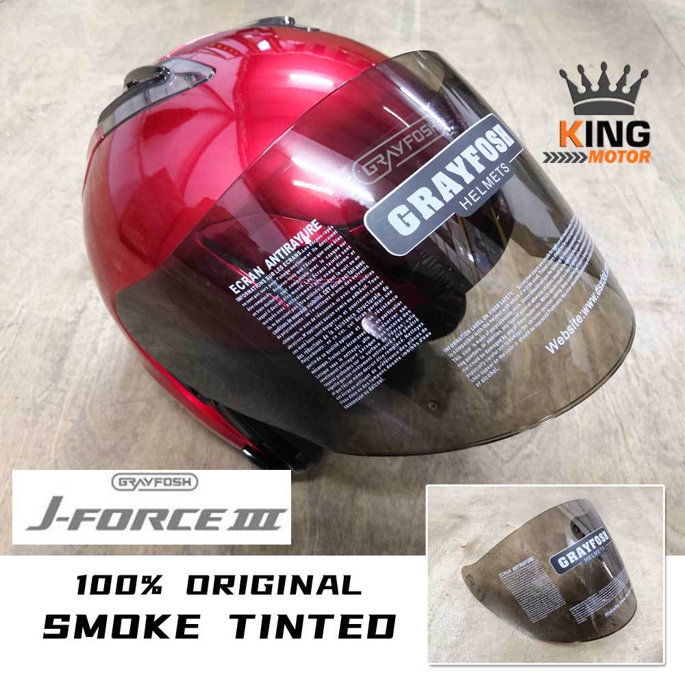 [100% ORIGINAL] GRAYFOSH JF3 TINTED SMOKE VISOR / SHOEI J Force 3 Visor ...