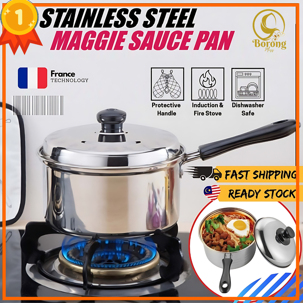 Non stick Stainless Steel Sauce Pan with Lid Pot Sauce Pot Cover ...