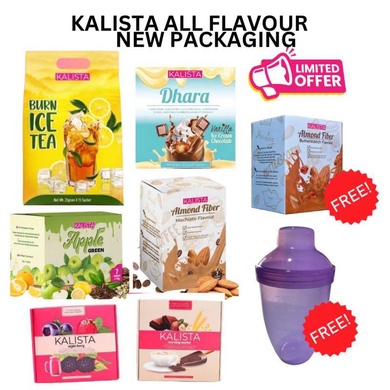 KALISTA BURN ICE TEA | 10 Sachet | KUFFEE KURUS | KOPI KURUS | Almond ...