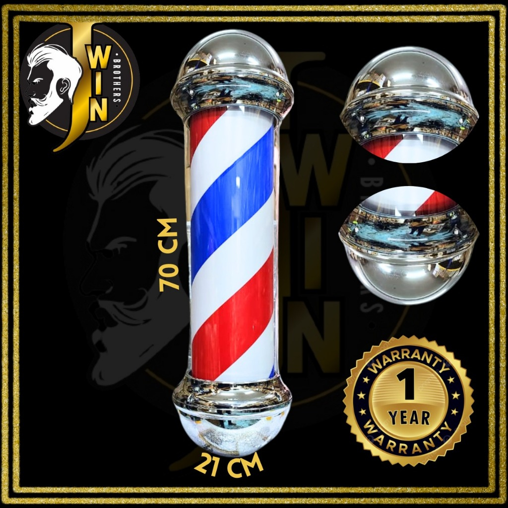 Barber Pole Light Hair Salon Open Sign Barber Shop Rotating LED Strips ...