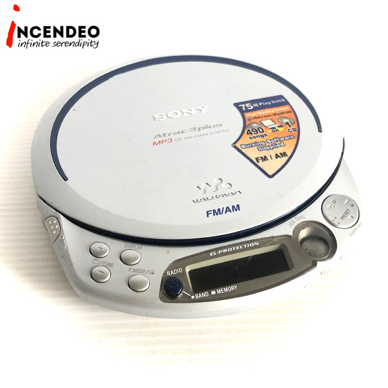 Retro Sony Walkman Atrac3plus AM/FM MP3 Portable CD Player D-NF611 ...