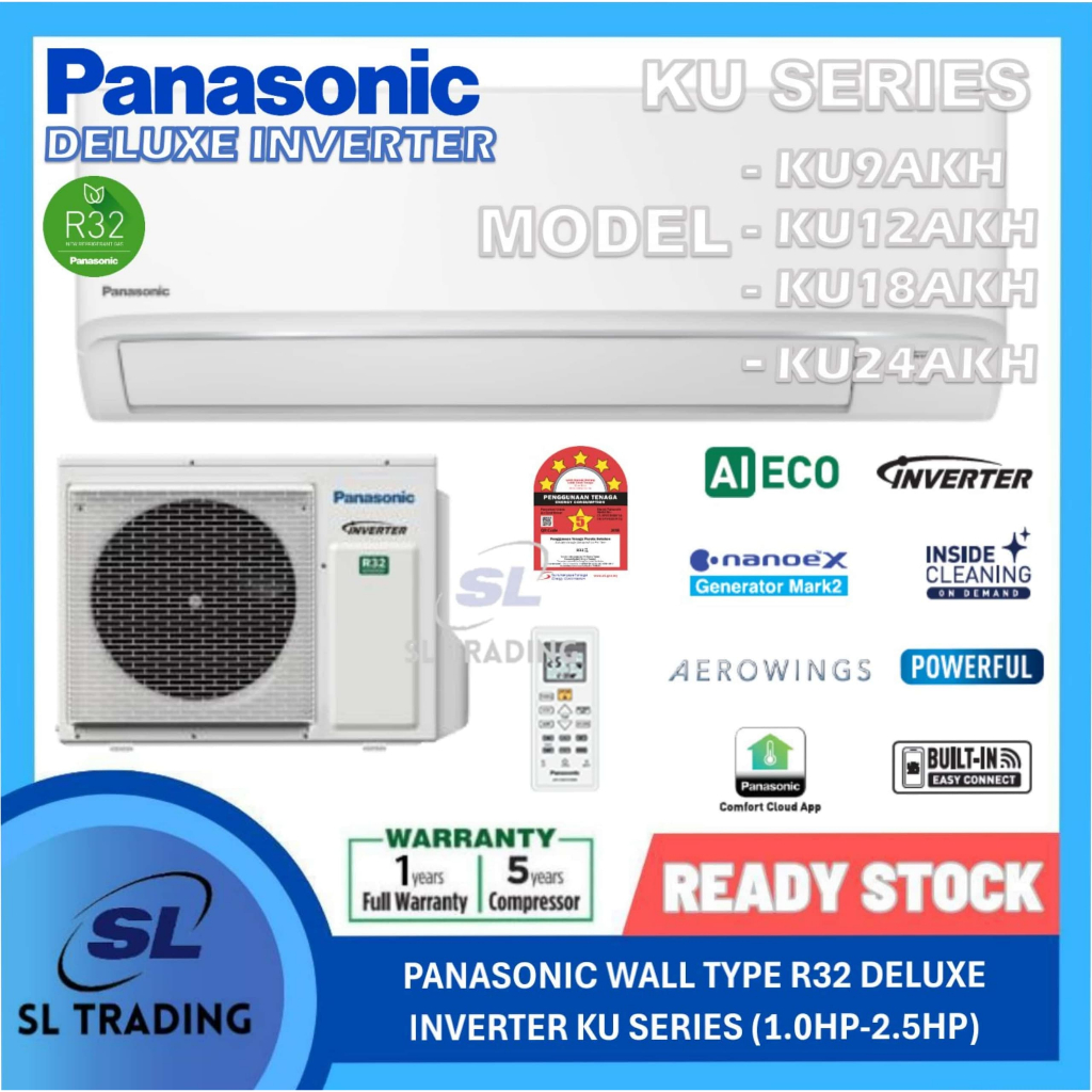 [INSTALLATION] PANASONIC KU SERIES (DELUXE INVERTER) R32 AIRCOND WITH ...