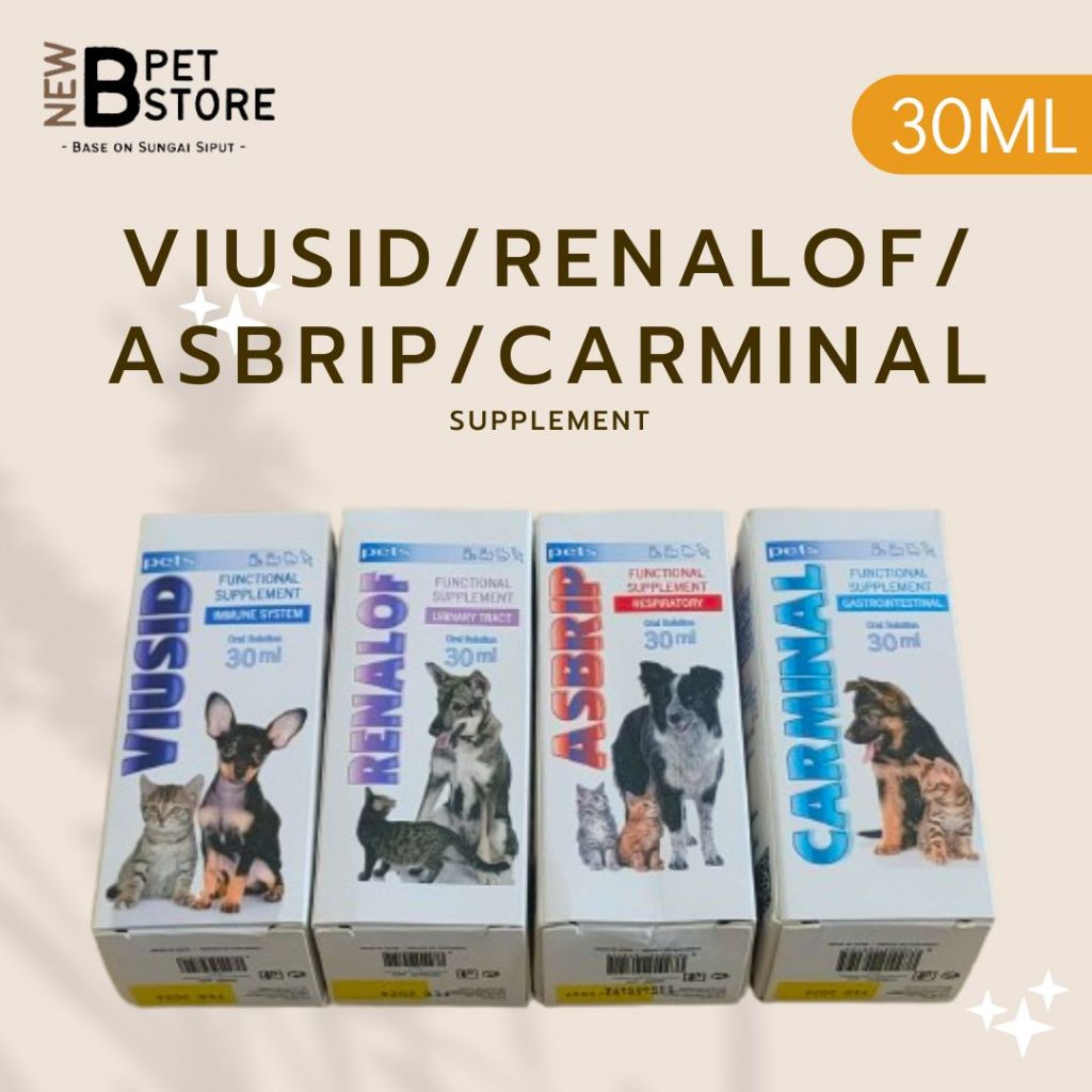 Catalysis Pet Products 30ml (VIUSID / RENALOF / ASBRIP / CARMINAL) FIP ...