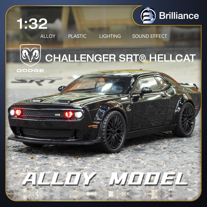 READY STOCK [1:32] Dodge Challenger SRT Hellcat Alloy Diecast Car Model ...