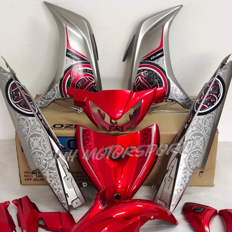 COVERSET YAMAHA LC 135 V2,V3,V4,V5,V6,V7 BATIK SILVER | Shopee Malaysia