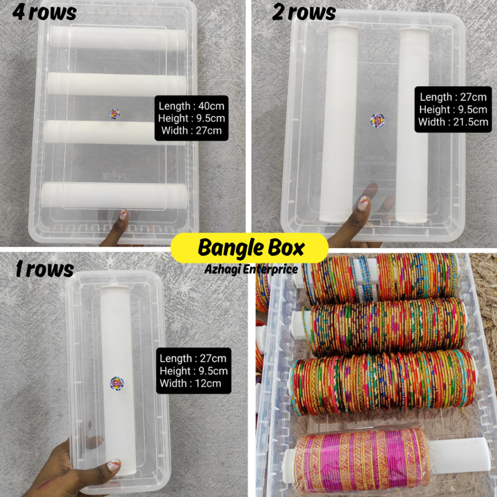 Bangle Box Storage 1, 2 & 4 Rows // Bangle box organizer accessories ...