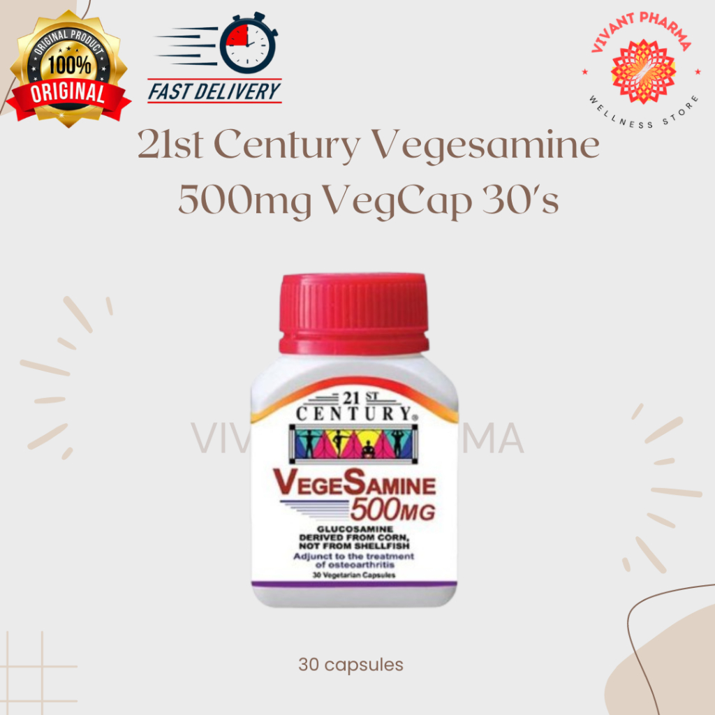 21st Century VegeSamine Glucosamine 500mg VegCap 30's (EXP: 6/2024 ...