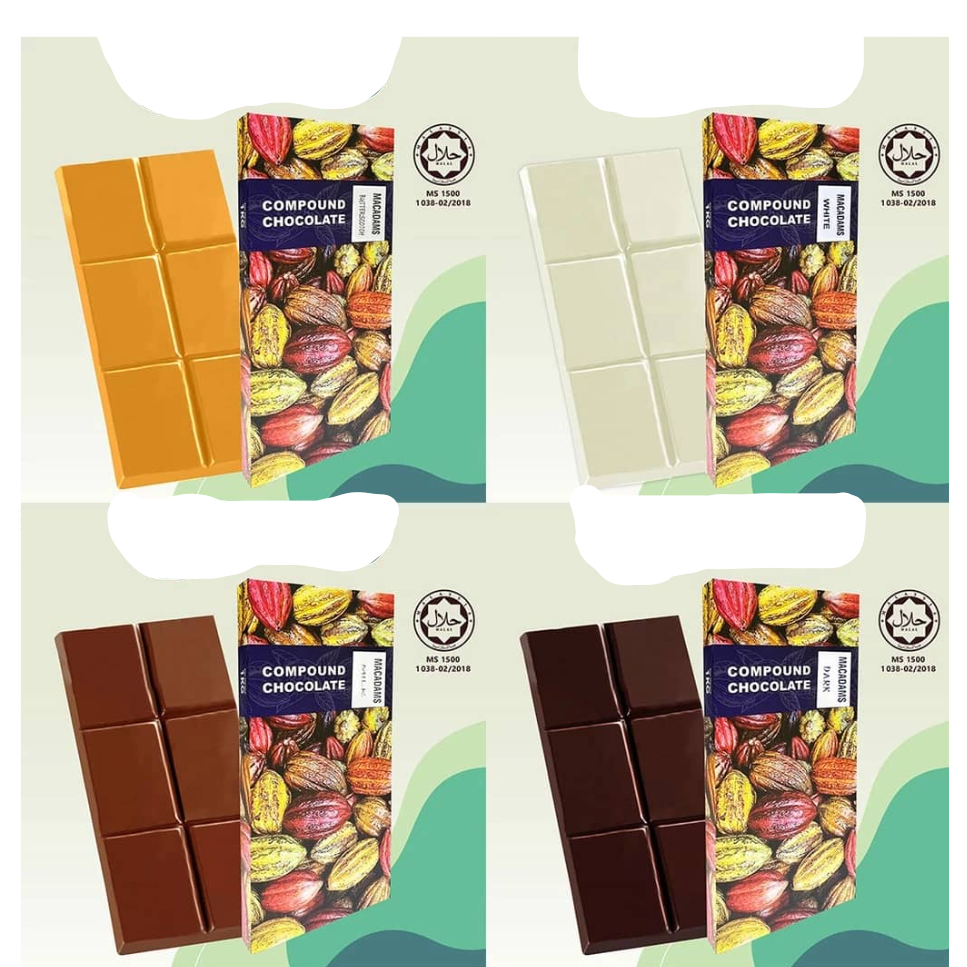 [READY STOCK] MACADAMS Butterscotch/ Dark Compound Chocolate Block ...