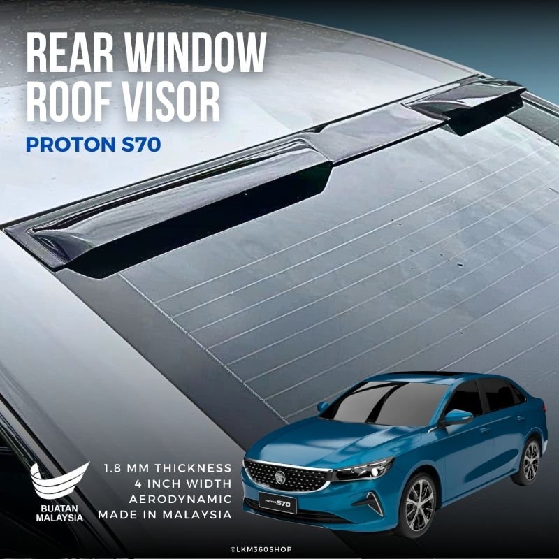 Proton S70 Geely Emgrand Rear Sun Roof Visor Rear Window Roof Visor Top ...
