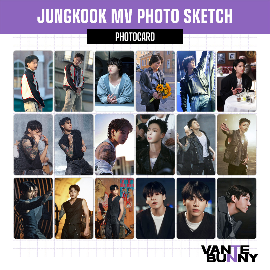Jungkook JK SNTY Seven 3D MV Photo Sketch Photocard - Fanmade Photo ...
