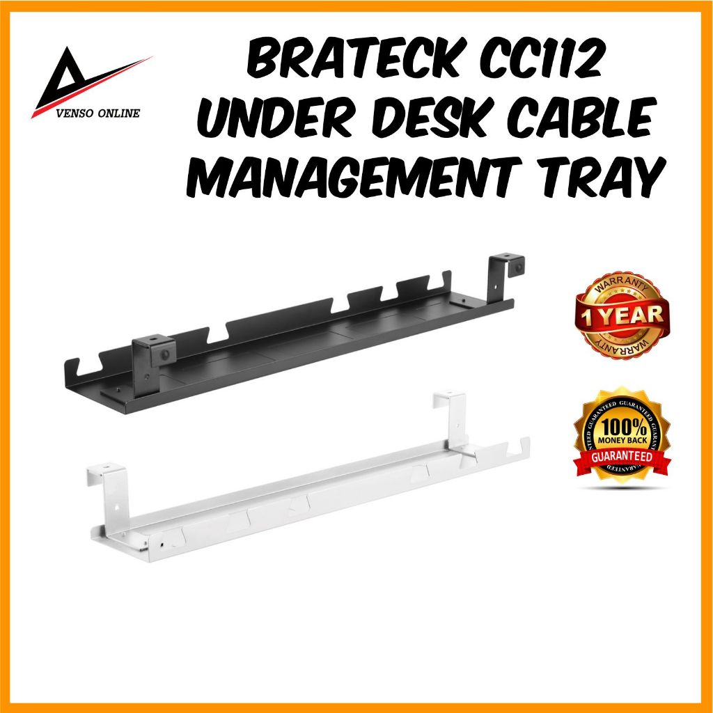 BRATECK CC112 Under Desk Cable Management Tray | Shopee Malaysia