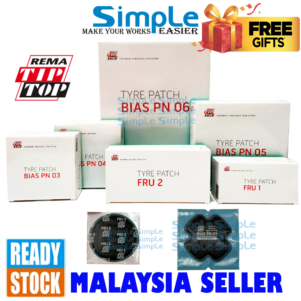 REMA TIPTOP Tyre Patches Cross-PLY Repair Bias Patches FRU01 FRU02 PN03 ...