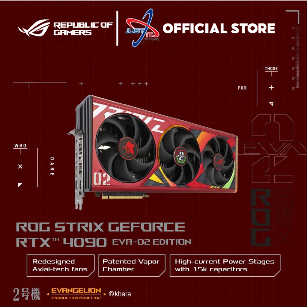 ASUS Rog Srix RTX4090 GDDR6X OC EVA-02 Edition Graphics Card (24GB ...