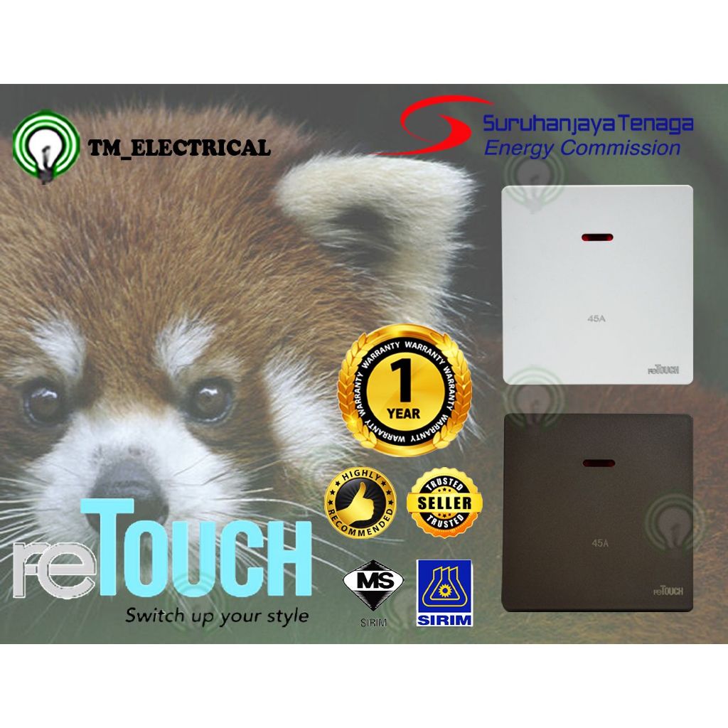Retouch Switch Ultra Rimless Socket /45A/ COLOUR : MATTE GREY/WHITE ...