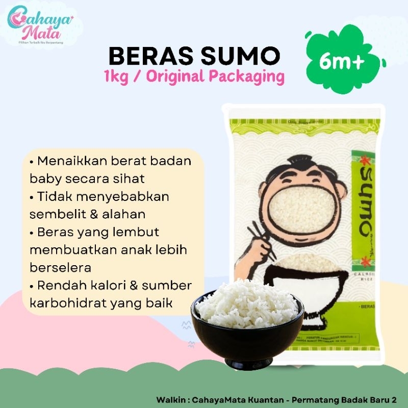 Beras Sumo 1kg | Beras Bubur Baby 6m+ | Sumo Calrose Rice Original Packaging Kilang | Shopee ...