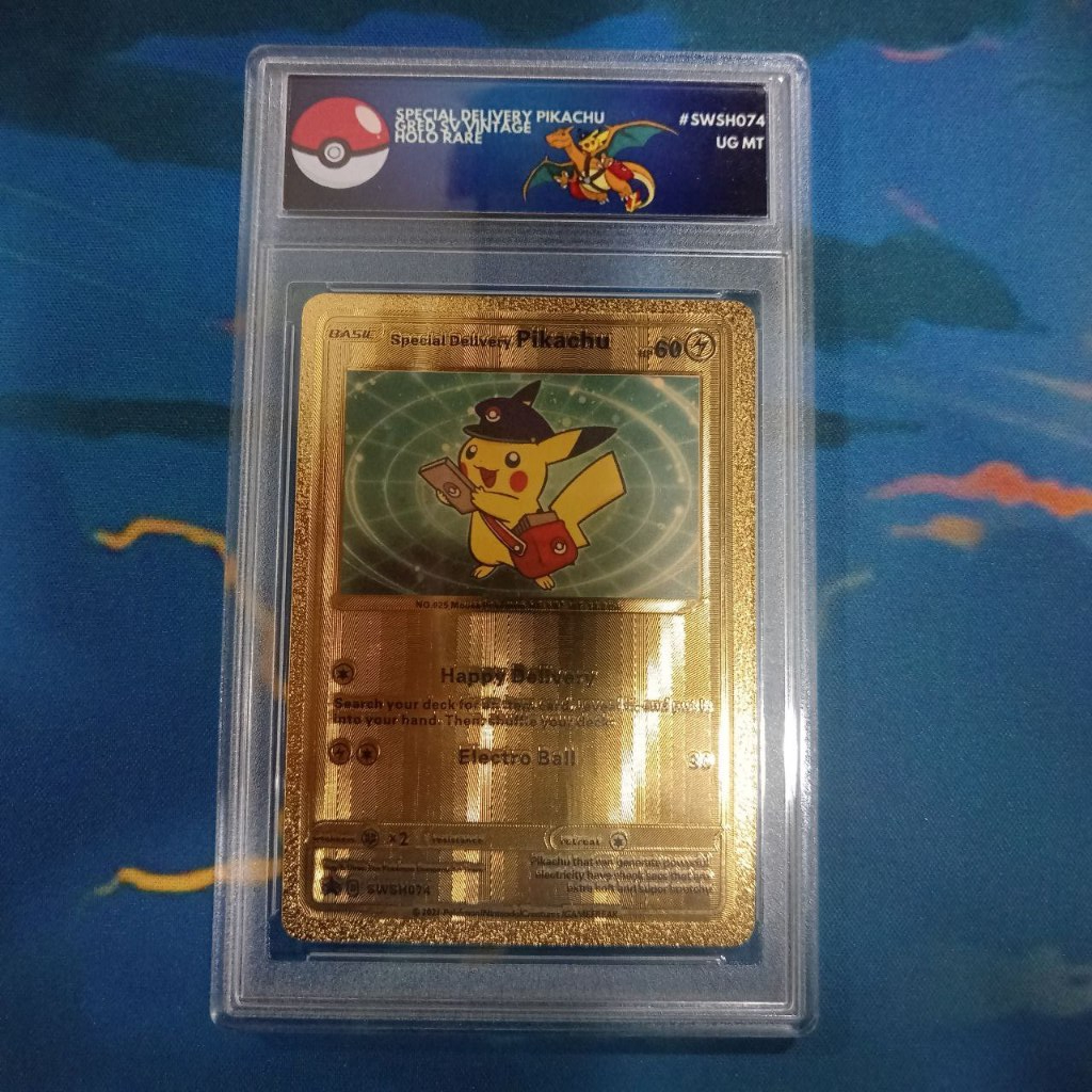 Special Delivery pikachu gold card Pokemon Center PROMO vintage ptcg ...