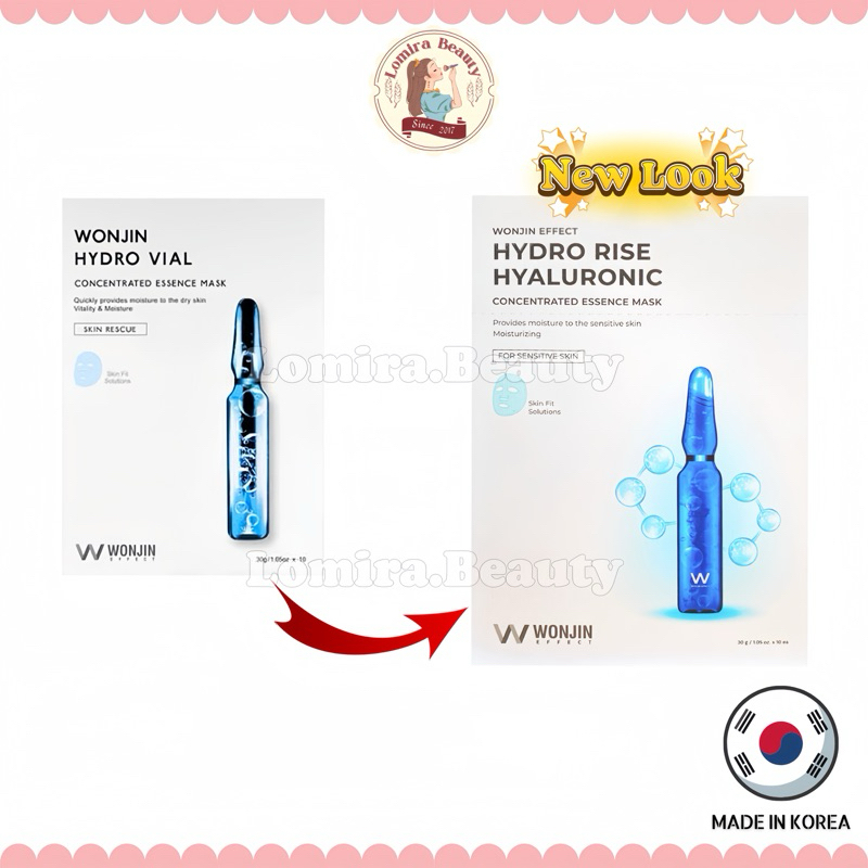 Wonjin Effect Hydro Rise Hyaluronic Concentrated Essence Mask (10 Pcs) • Wonjin Mask ...