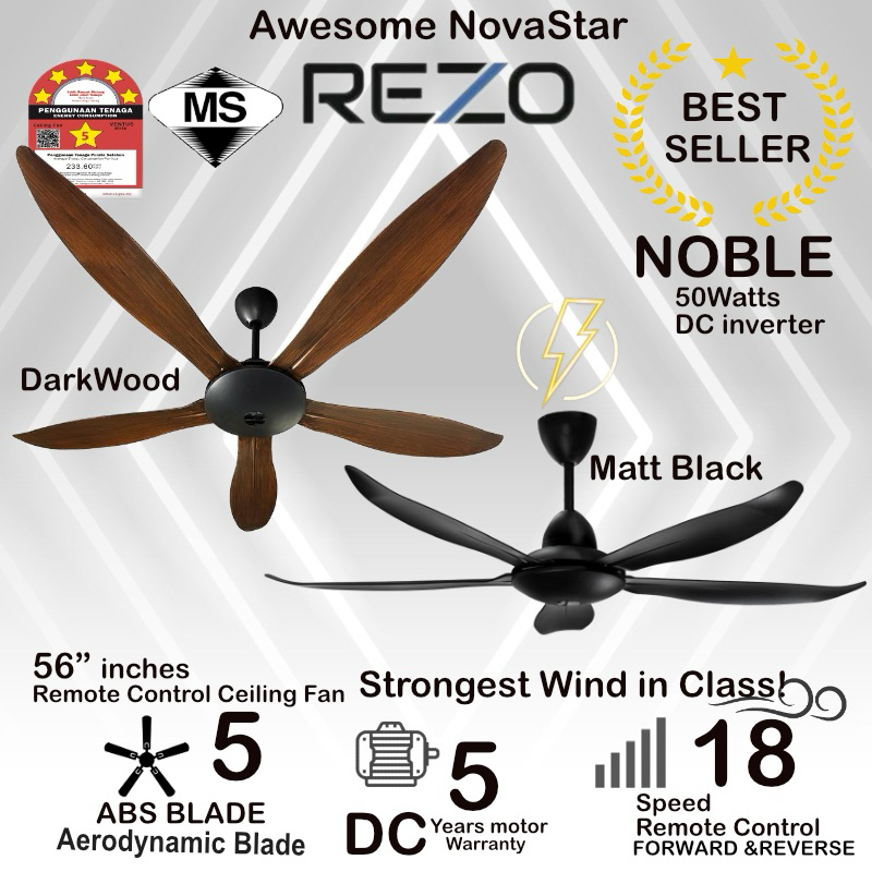 REZO New 2024 Noble 56" 9 SPEED SUPER POWERFUL DC MOTOR REMOTE CONTROL ...