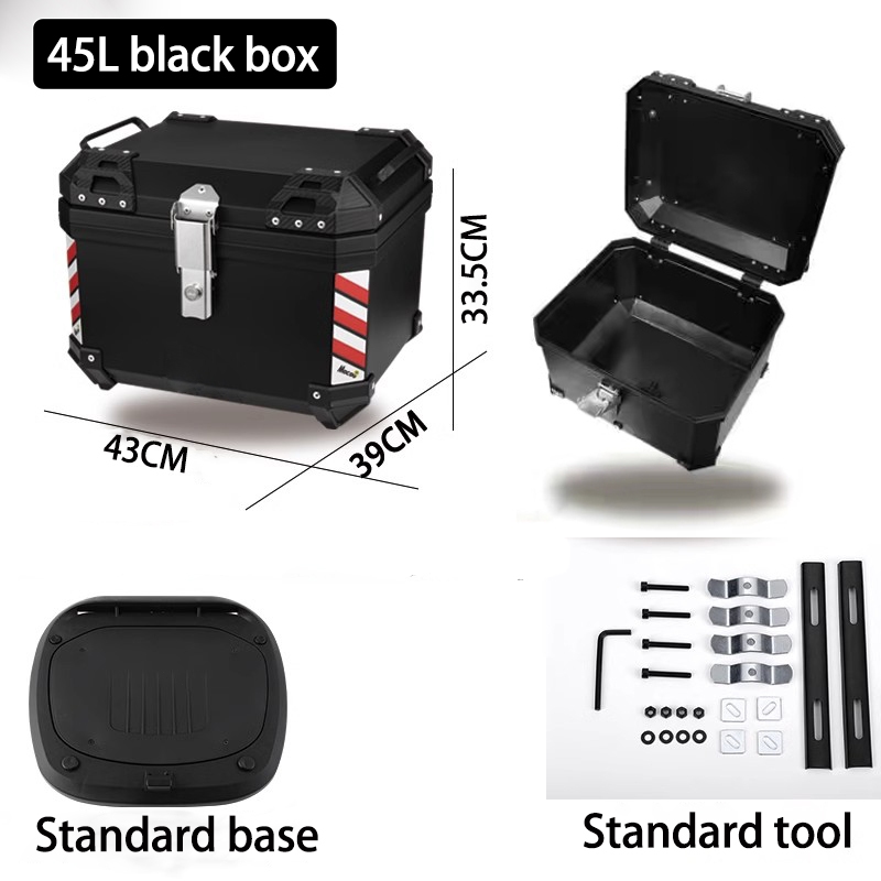 45L Motorcycle Box Suitable for Top Box Aluminium Motorcycle trunk ...