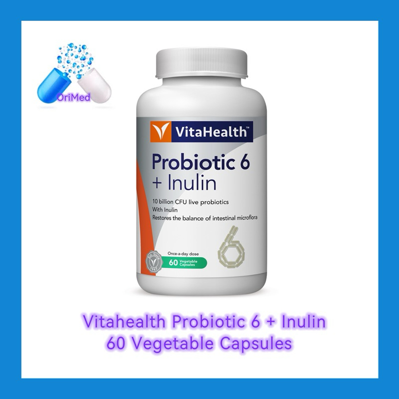 Vitahealth Probiotic 6 + Inulin 60+30’s (10 bilion) | Shopee Malaysia