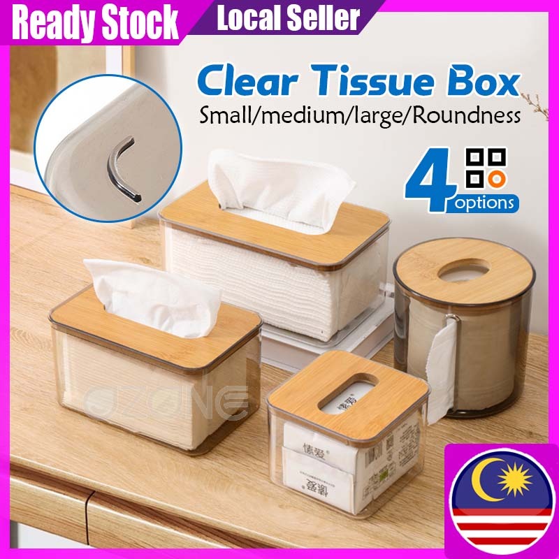 Home Tissue Box Storage Napkin Tissue Paper Holder Transparent Plastic ...